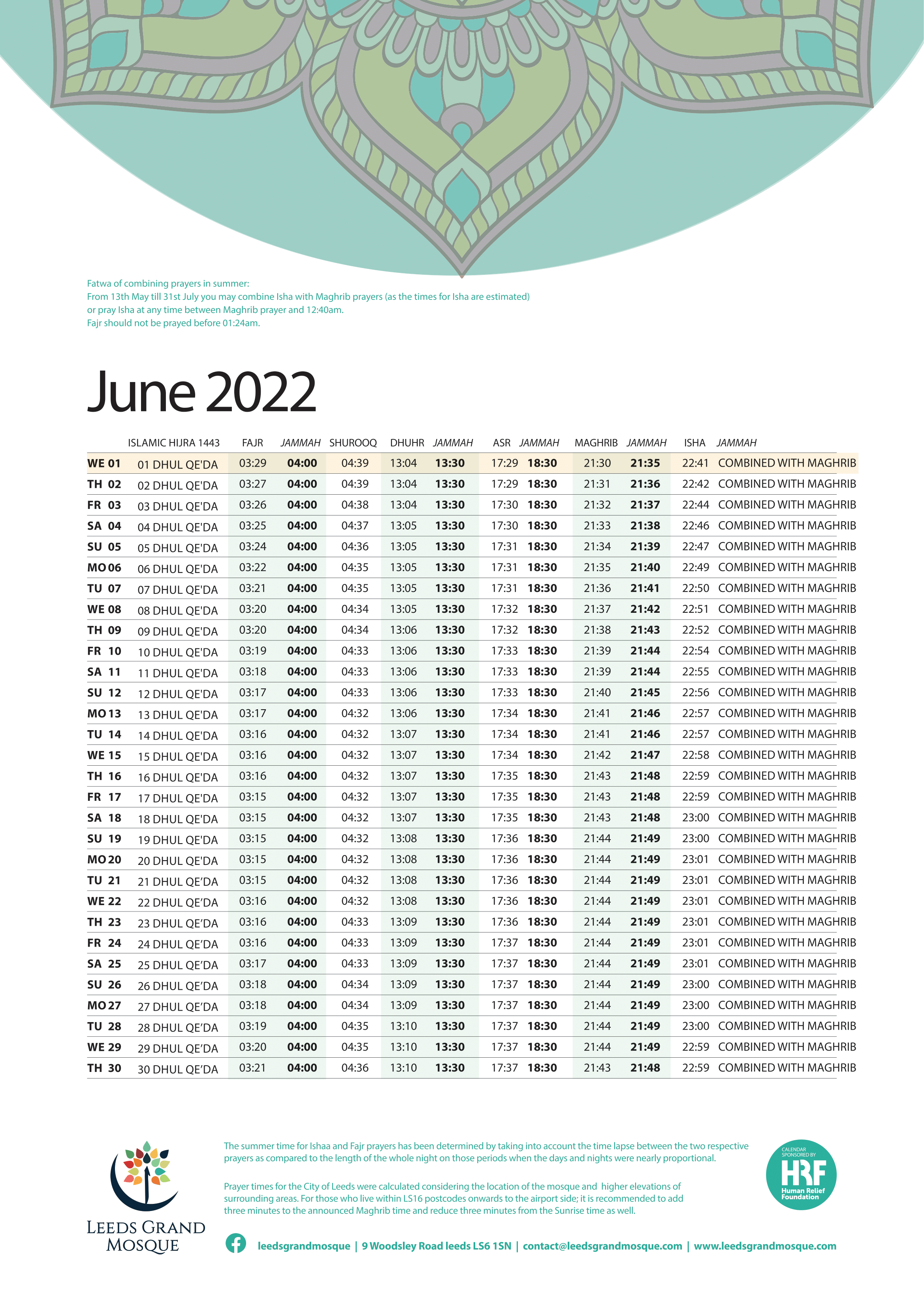 Leeds Grand Mosque | Islamic Prayer, Activities & Events in Leeds